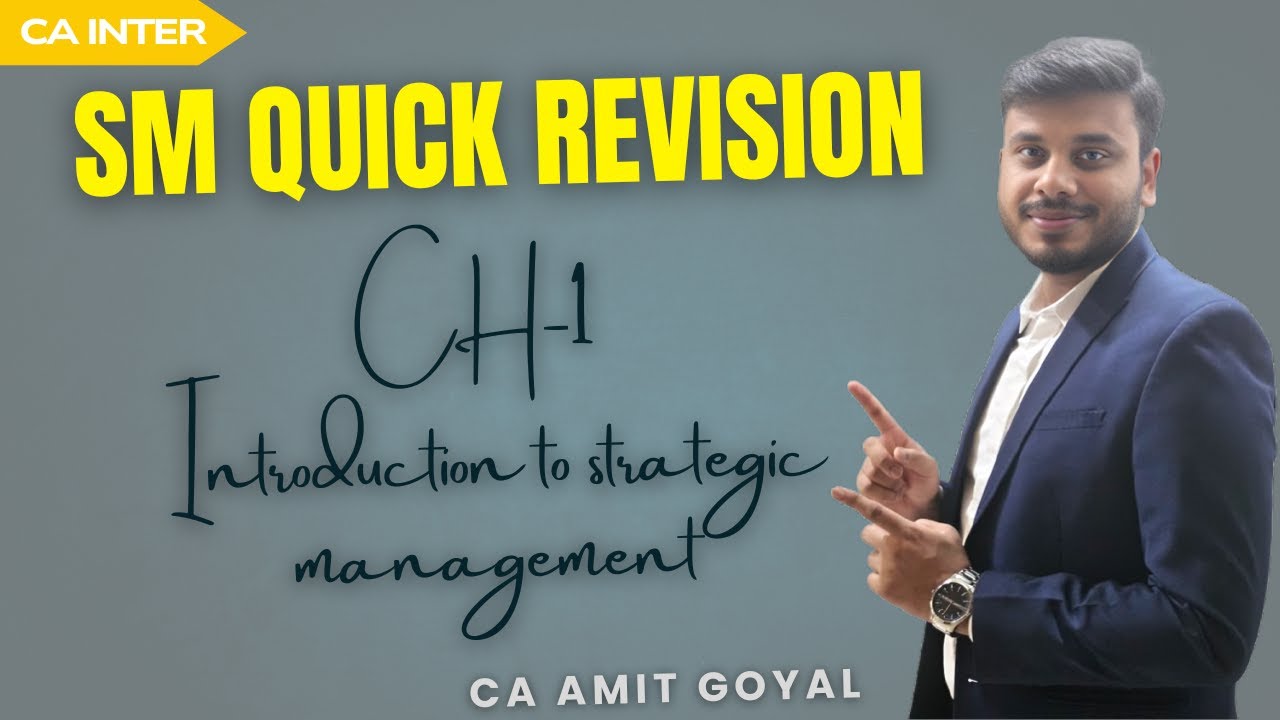 CA Inter I SM Quick Revision Series I Ch-1 Introduction to Strategic ...