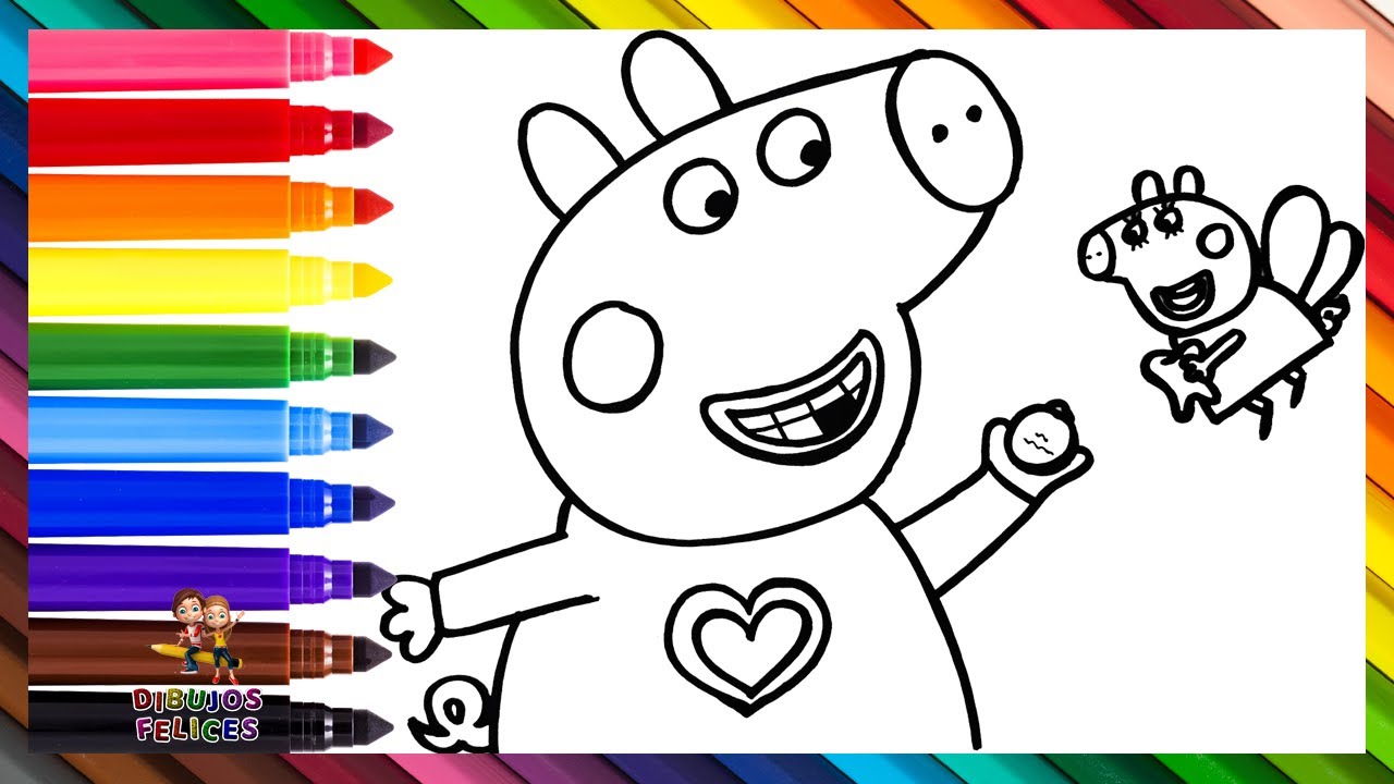 Dibuja y Colorea A Peppa Pig Y A El Hada De Los Dientes 🐷🦷🧚🪙🛏️ Dibujos ...