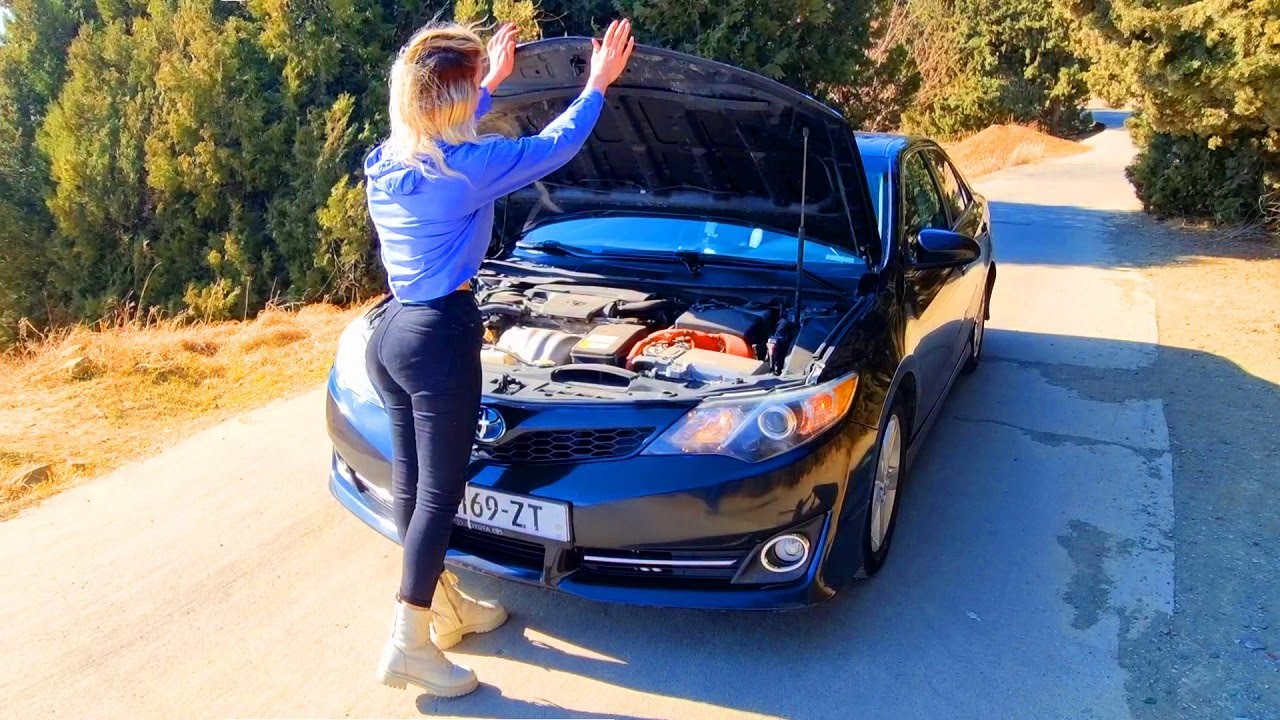 Girl First Time Driving toyota camry Full review Blondie testing newcar ...