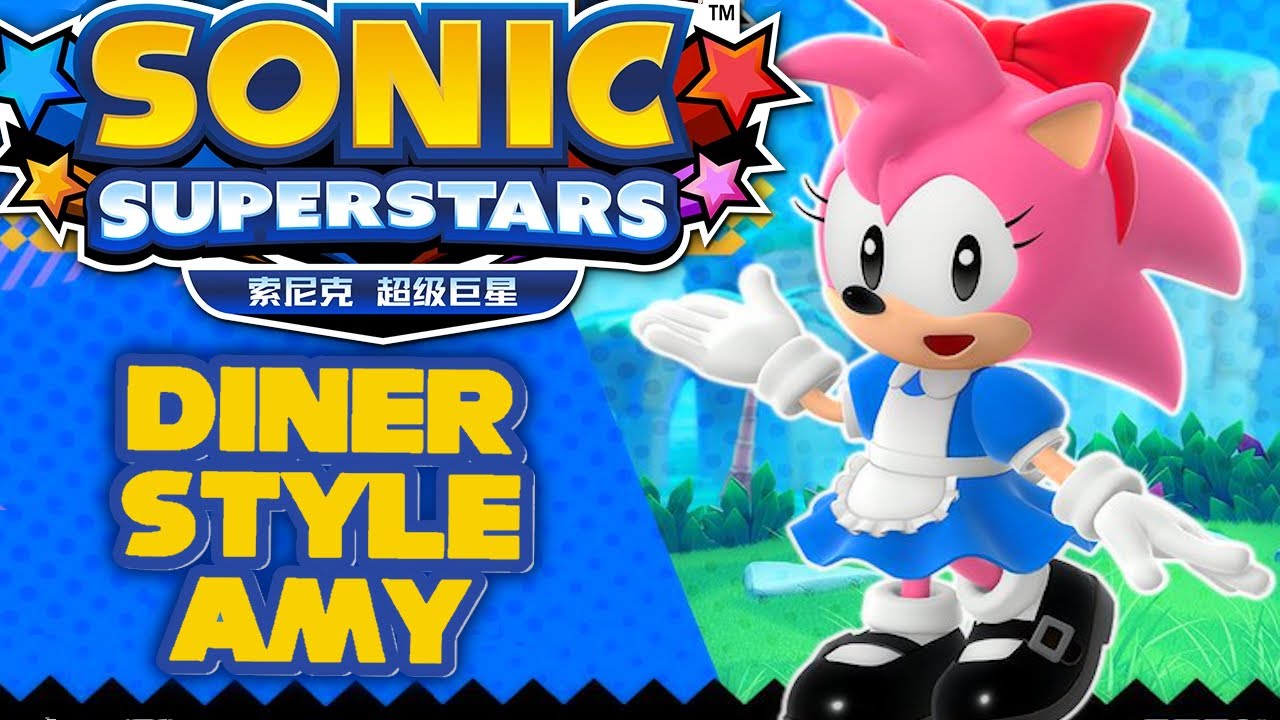 Amy Rose Maid Costume (Retro Diner Style) in Sonic Superstars ...