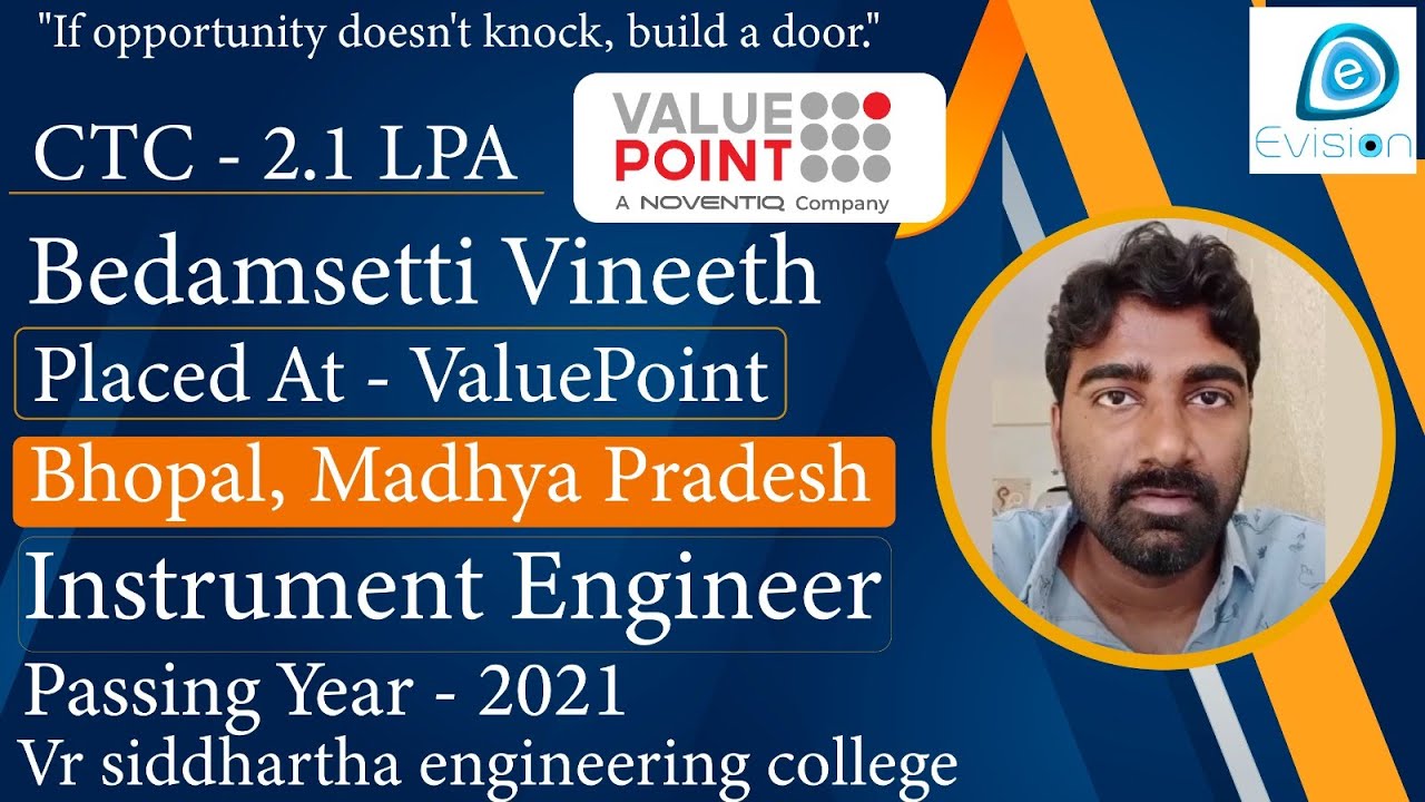 Congrats, Vineeth | Selected in ValuePoint Systems | 2.1 LPA ...