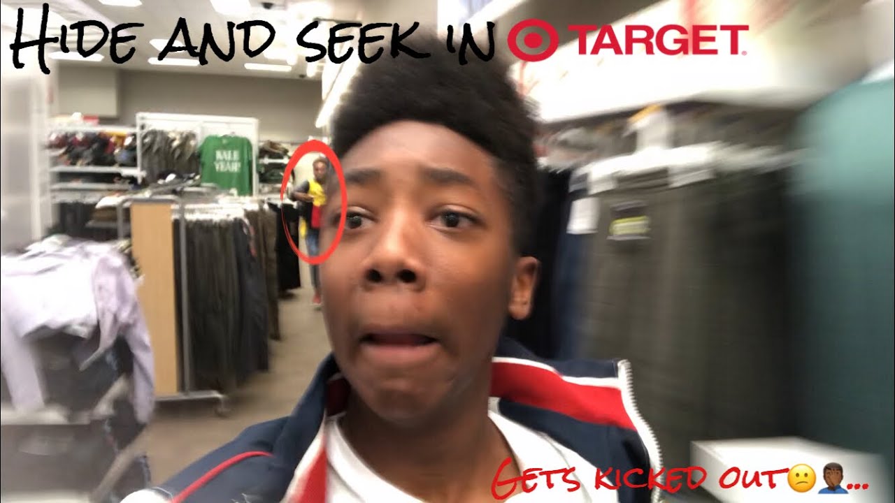 Hide and Seek at Target *Gets Kicked Out!!* - YouTube