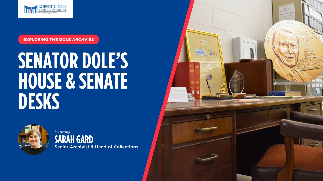 Exploring the Dole Archives: Senator Dole's House & Senate Desks - YouTube