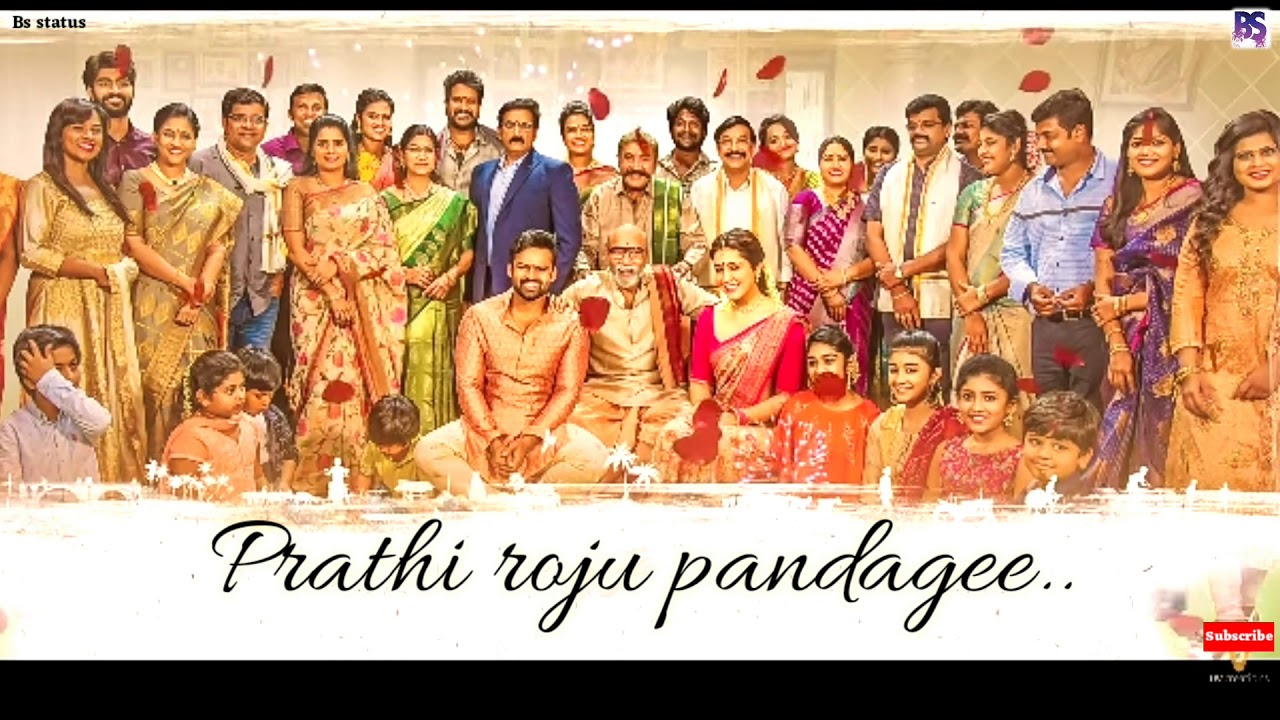 Prathi roju pandage title song status || #Saidharamtej || #Rashikanna ...