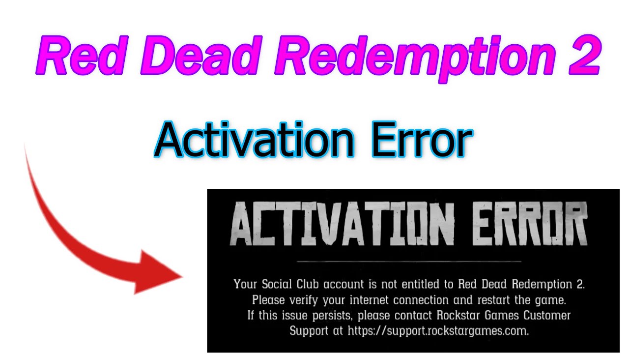How to fix activation error in Red Dead Redemption 2 - YouTube