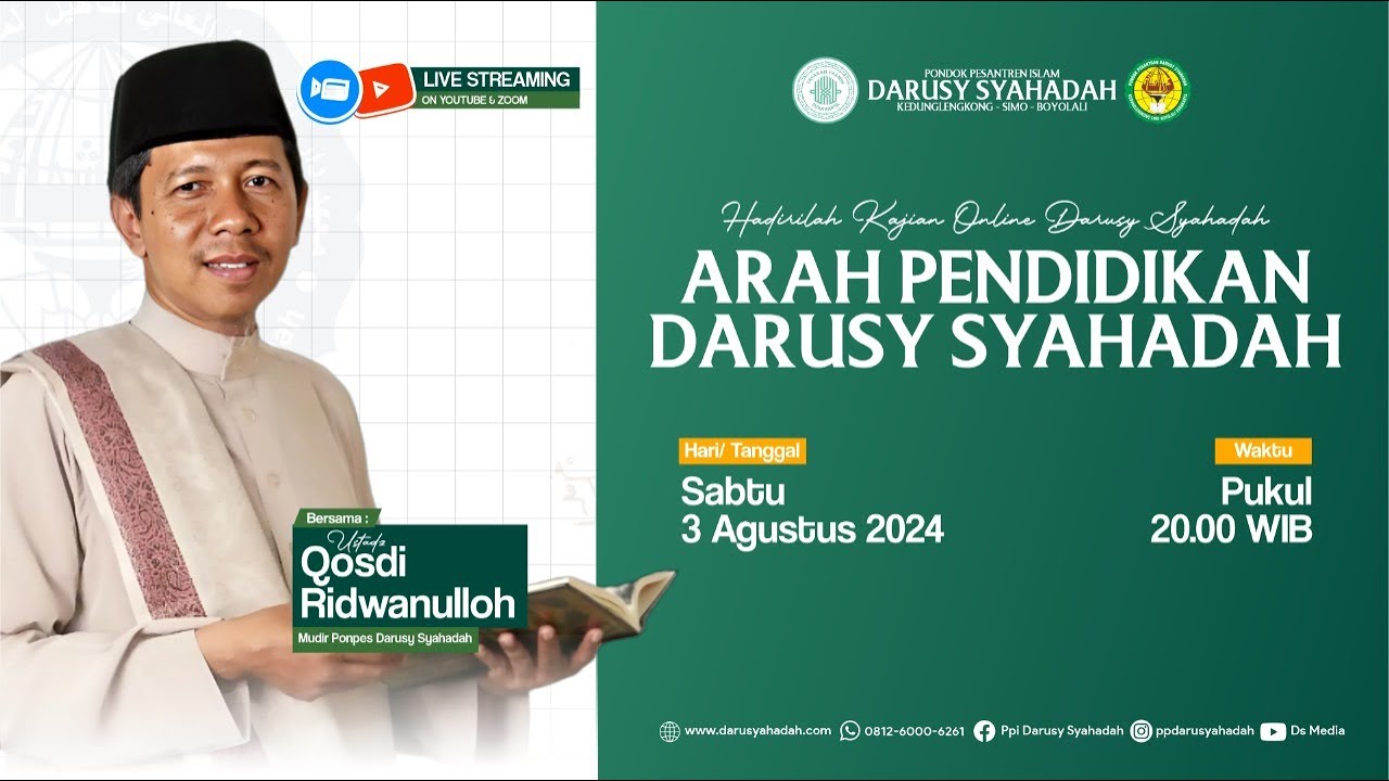 KAJIAN ONLINE DARUSY SYAHADAH - ARAH DARUSY SYAHADAH - USTADZ QOSDI ...