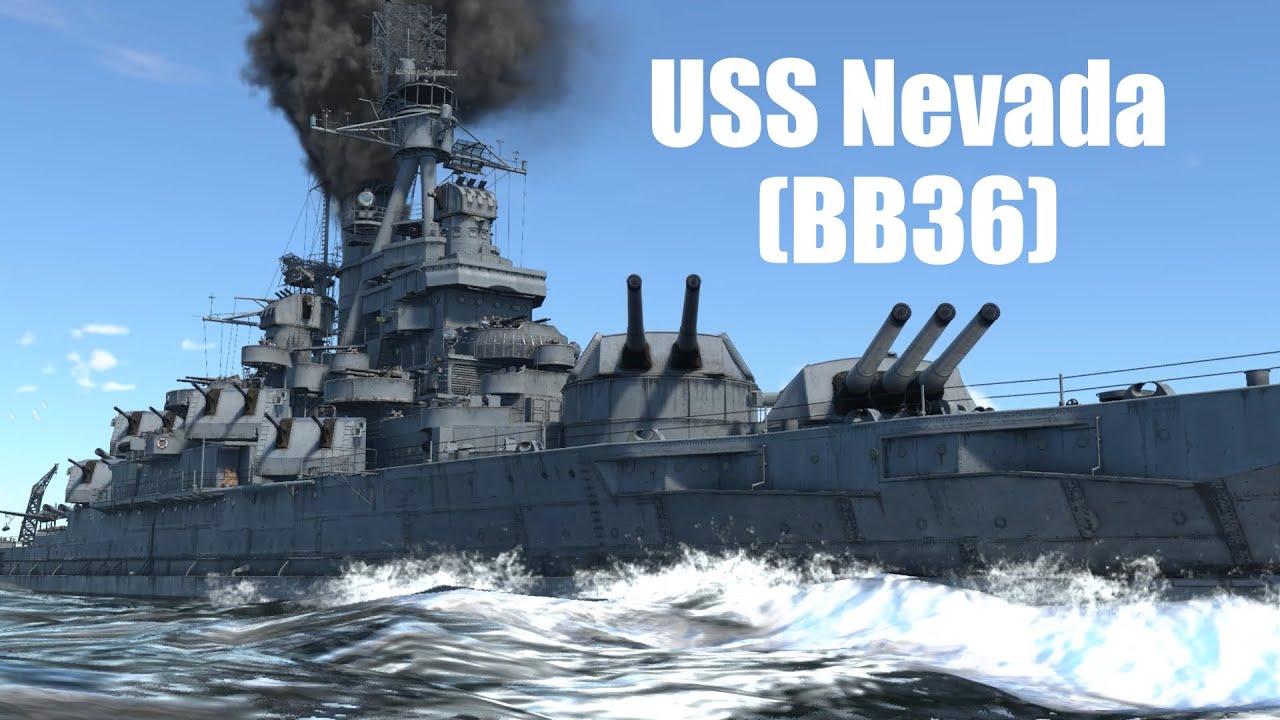 Standard-type battleship USS Nevada ( War Thunder Naval Cutscene ...