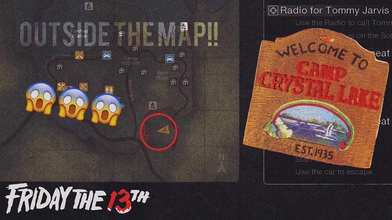 Friday The 13th Game- HOW TO GET OUTSIDE THE MAP!! Camp Crystal Lake ...