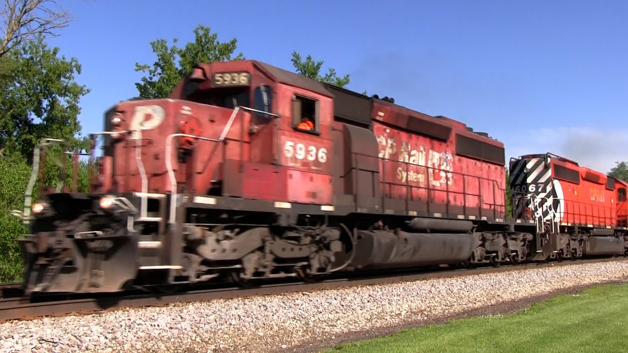 CP Watertown Sub 6/3/2020 - GP20C-ECO Leads Manifest, Amtrak Veterans Unit, SD40-2s on Ballast ...