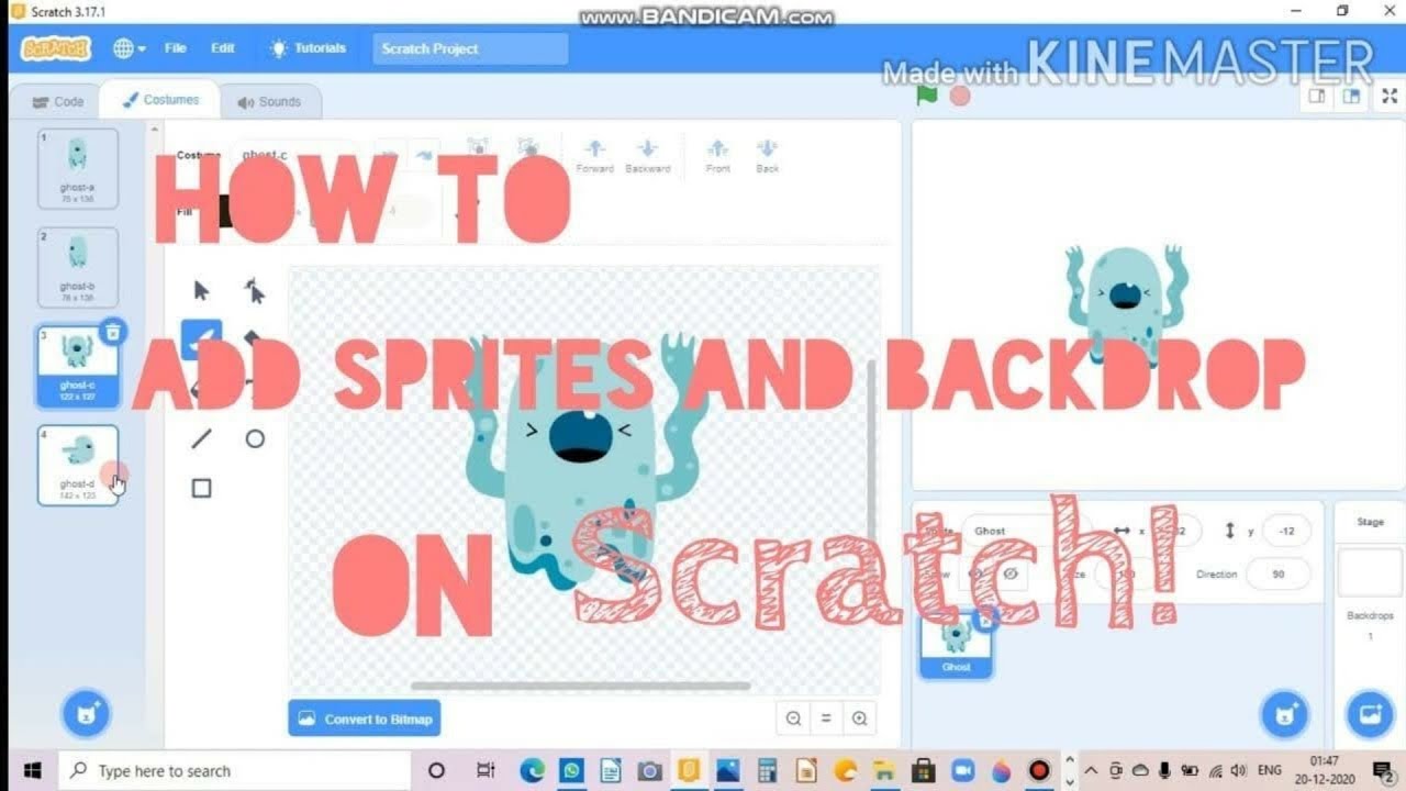 How to ADD SPRITES AND BACKDROP in Scratch - YouTube