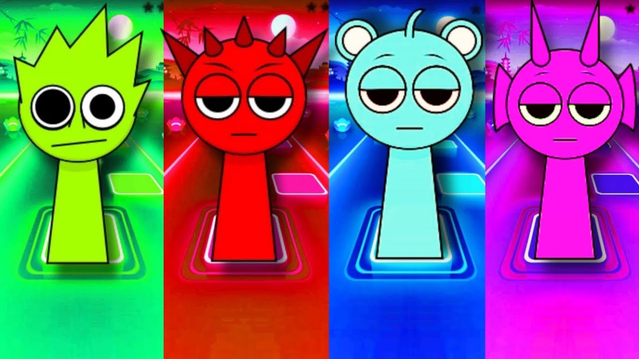 Owackx🆚 Raddy 🆚 Sky 🆚 Purple- INCREDIBOX SPRUNKI - Coffin Dance Meme ...