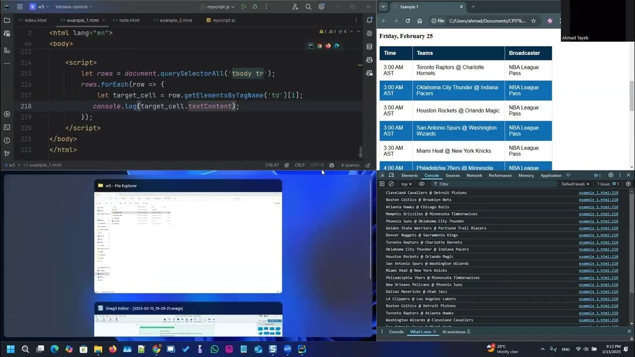 شرح تصفية صفوف الجدول بناءً على كلمة البحث عن طريق الجافا سكربت (JavaScript) - CPIT 405 - YouTube