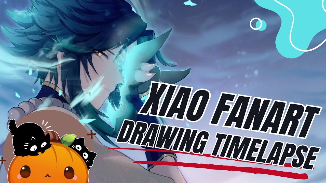 Genshin Impact's Xiao The Vigilant Yaksha fanart drawing timelapse ...