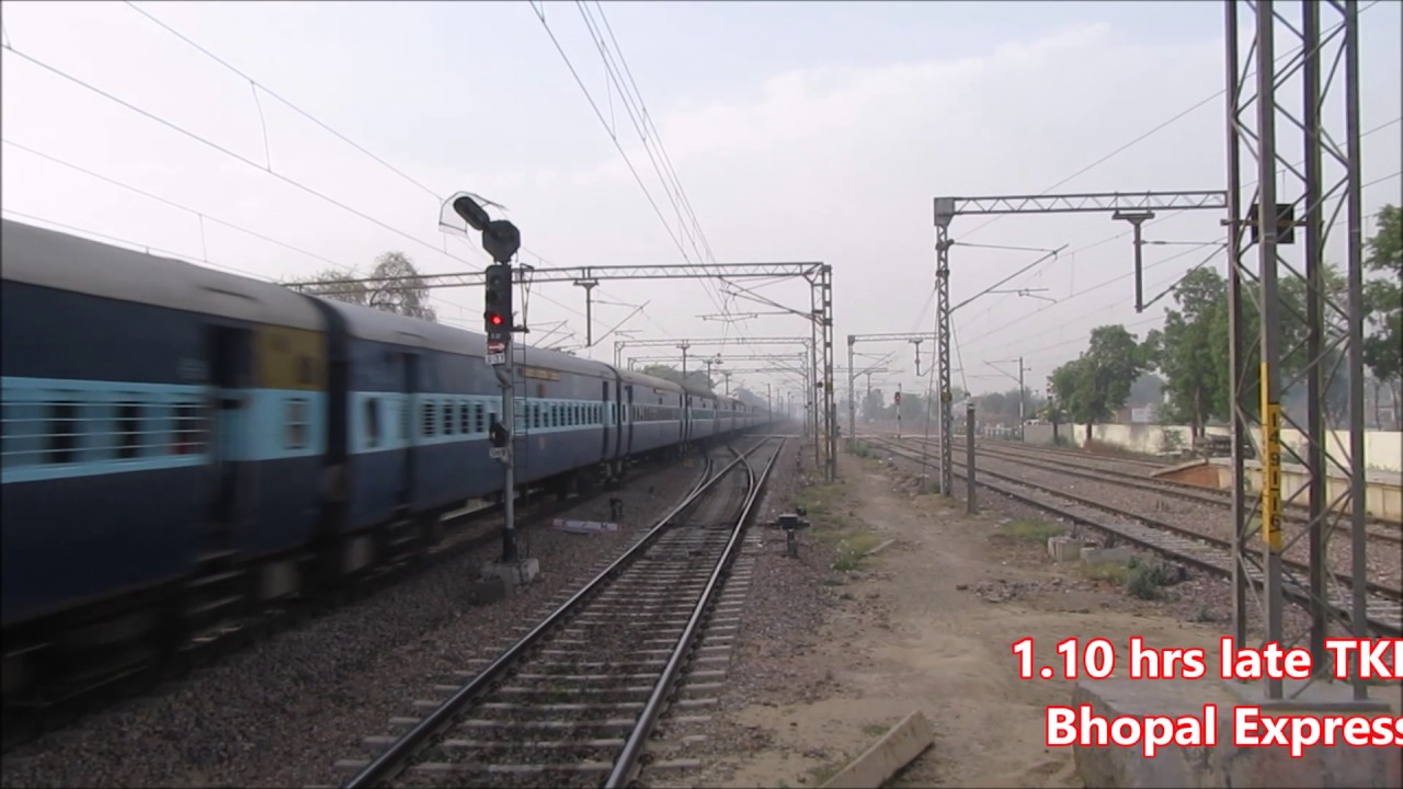 First ISO Certified Train of India || 12155 Bhopal SF Express at flat ...