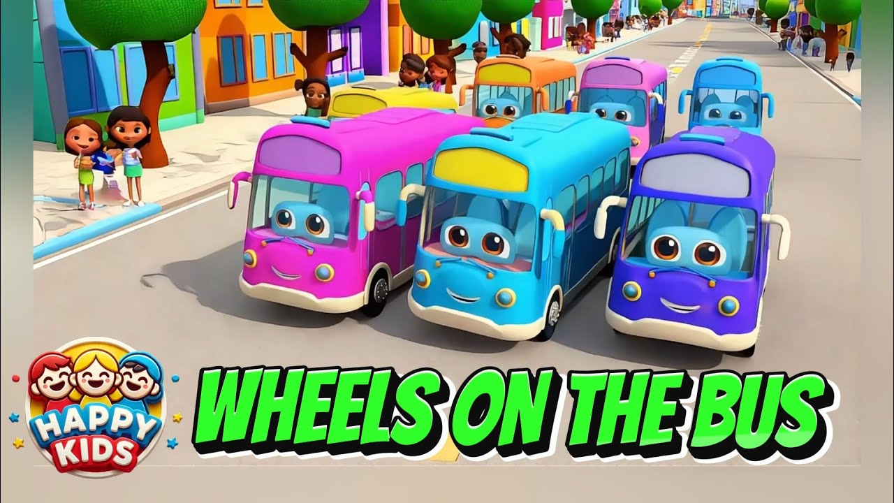 Wheels on the Bus Color Song – Easy & Fun Way to Learn Colors for Kids ...