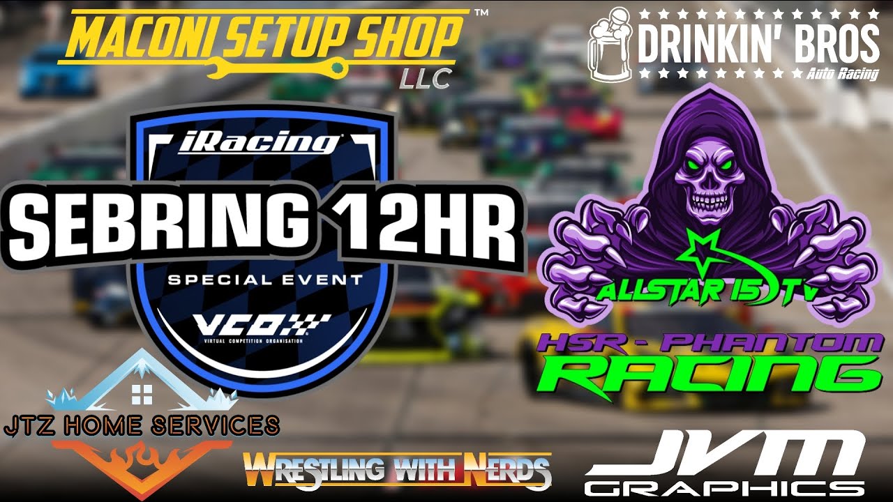 HSR - Phantom Racing | 12 Hours of Sebring | iRacing Hours 1-6 - YouTube