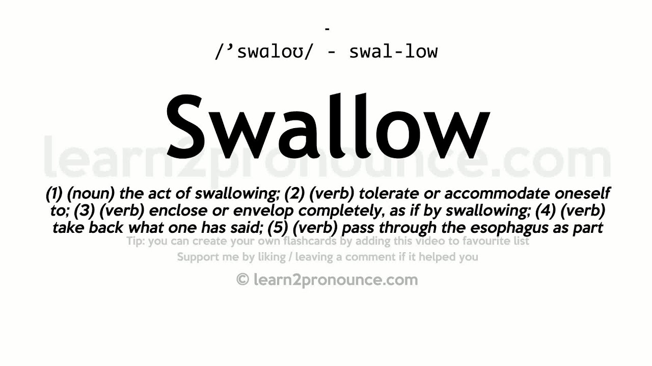 Swallow Pronunciation And Definition YouTube