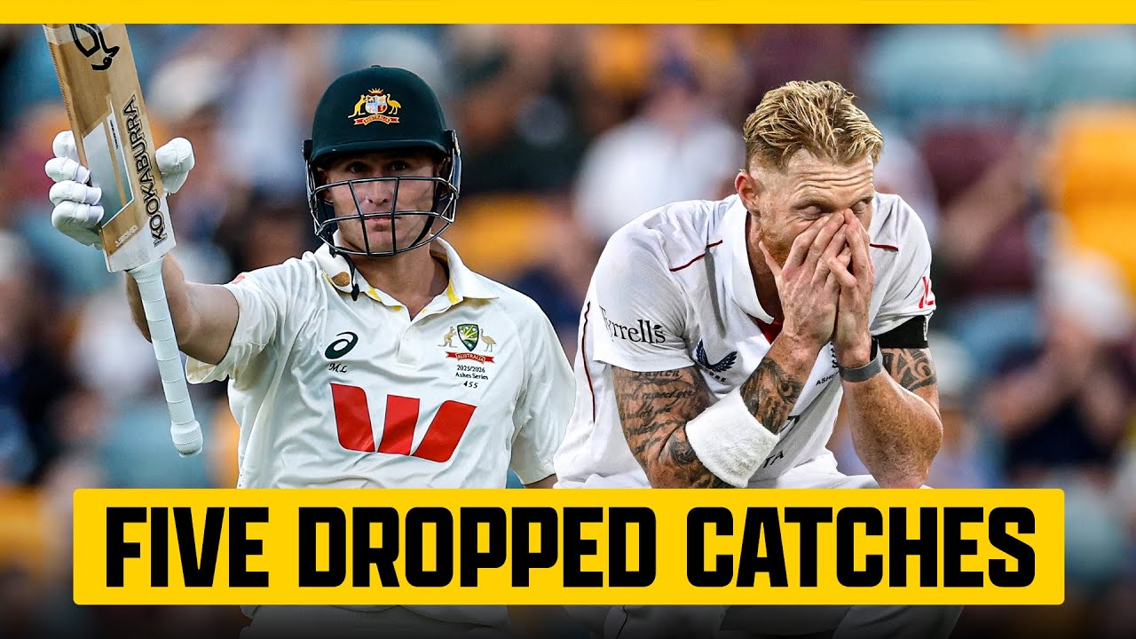 Five dropped catches! England hanging on in Brisbane after sloppy day ...