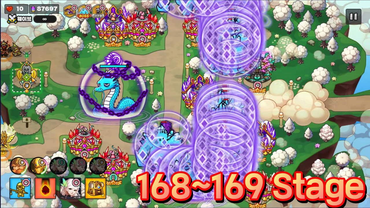 골드타워디펜스. 168~169 스테이지 (Gold Tower Defence. Cloud Garden 168~169 Stage ...