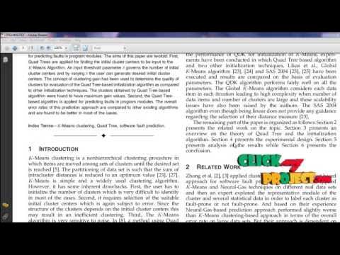 Final Year Projects | Software Fault Prediction Using Quad Tree-Based K-Means Clustering ...