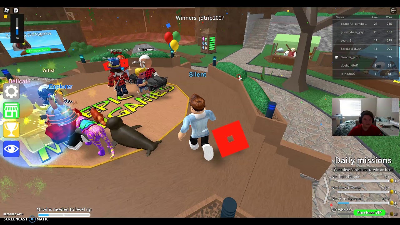first roblox video! (epic mini games) - YouTube