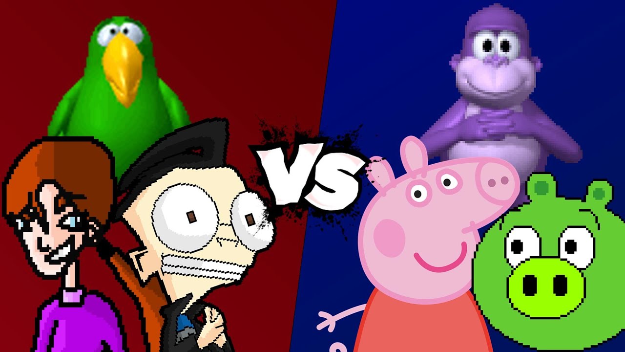 MUGEN Battle - Abby Archer/Dib/Peedy the Parrot vs Peppa Pig/Minion Pig ...