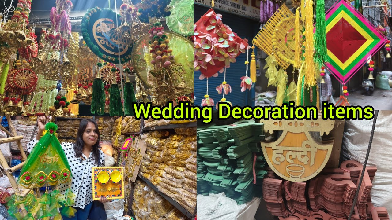 Cheapest Wedding Decoration items | Sadar Bazar Bartan Wholesale Market ...