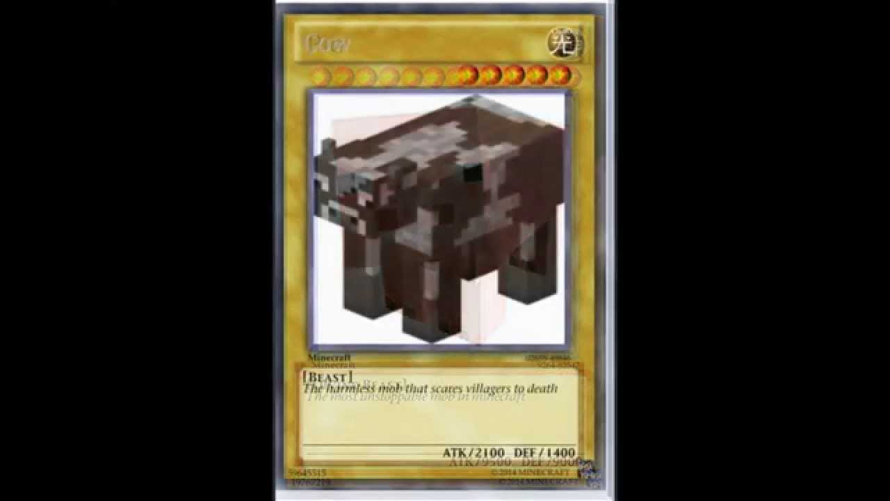 Minecraft Yugioh Cards - YouTube