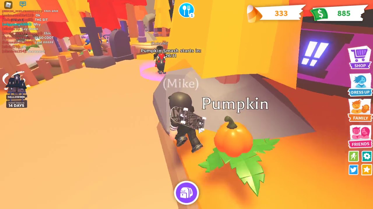 Showing you how to get the pumpkin pet in adopt me - YouTube
