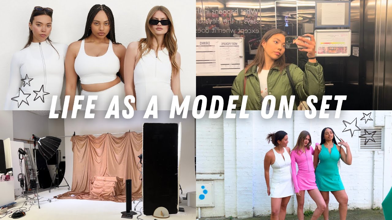 what it's like being a model on set | modelling vlog ♡ - YouTube