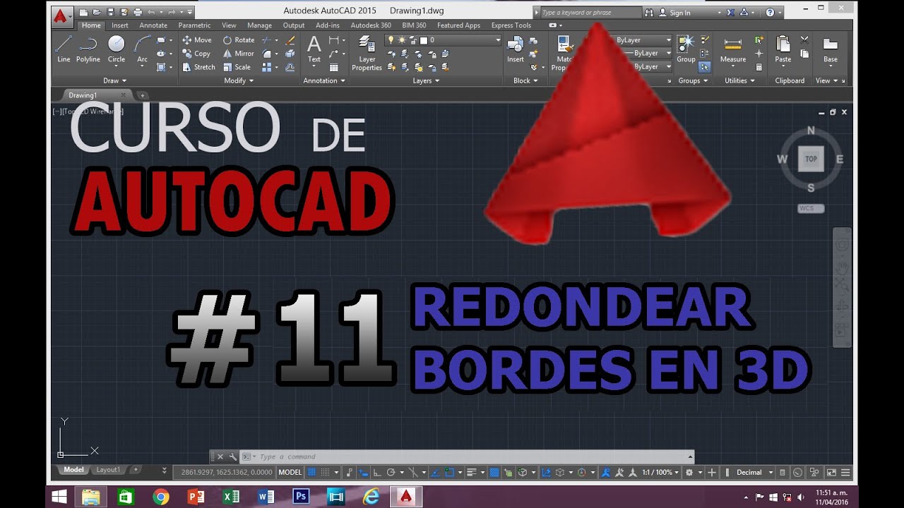 Curso de Autocad #11 Redondear bordes aristas en 3d - YouTube