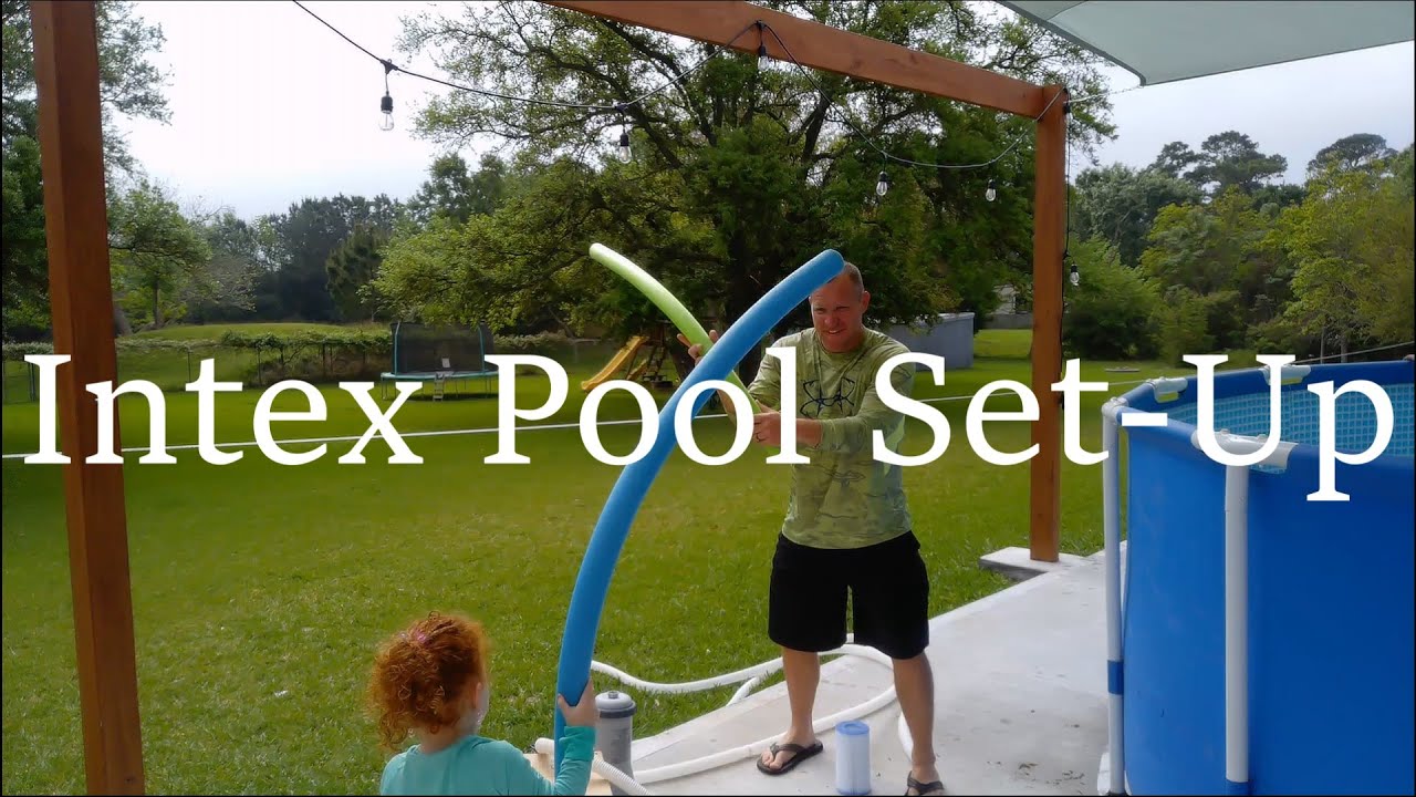 Intex Pool Set-Up, Pump Upgrade, Outlet Upgrade and Hole Patch! - YouTube
