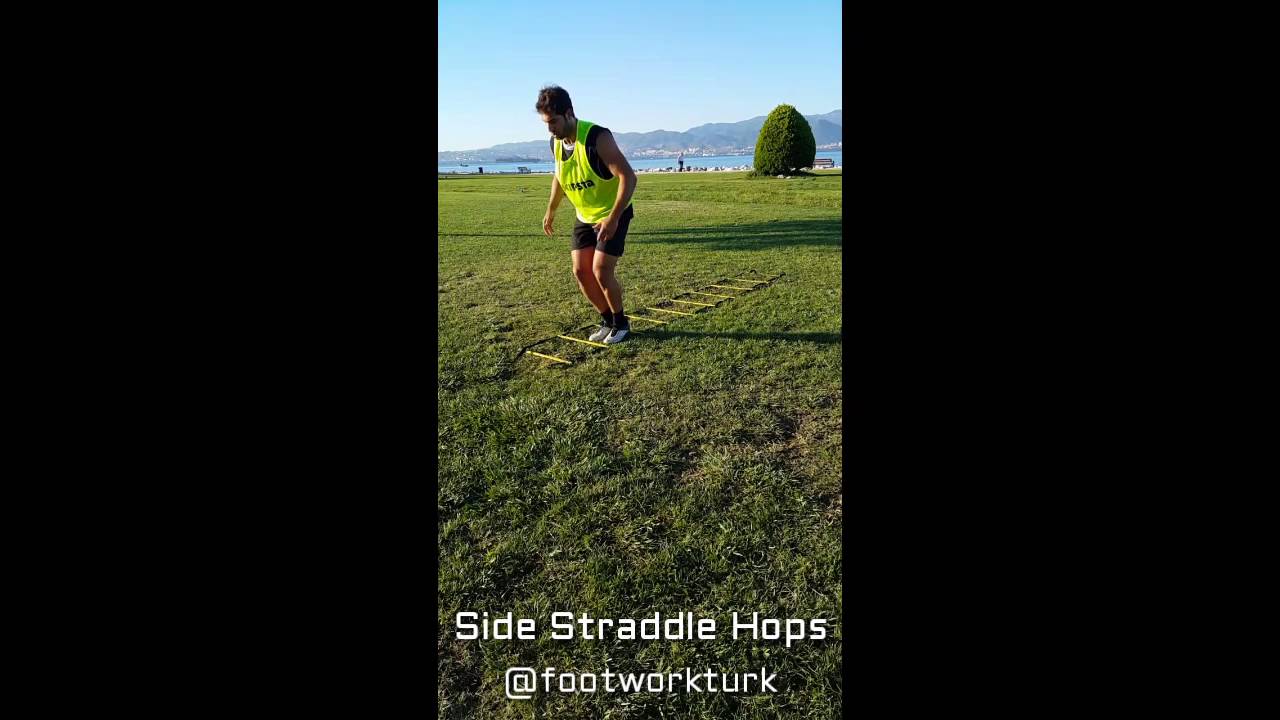 Ladder Drills : Side Straddle Hops - YouTube