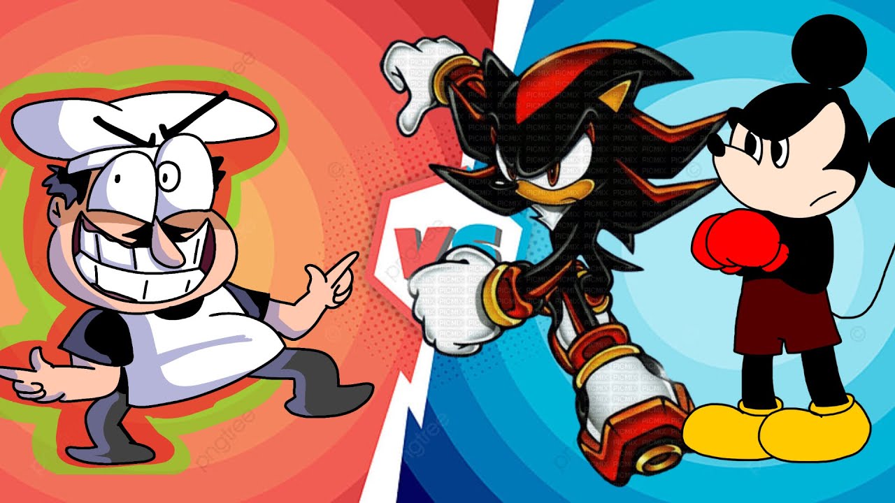 Serita Sampson: peppino vs shadow and Mickey mouse - YouTube