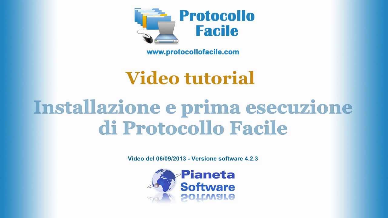 Installazione e prima esecuzione di Protocollo Facile - YouTube