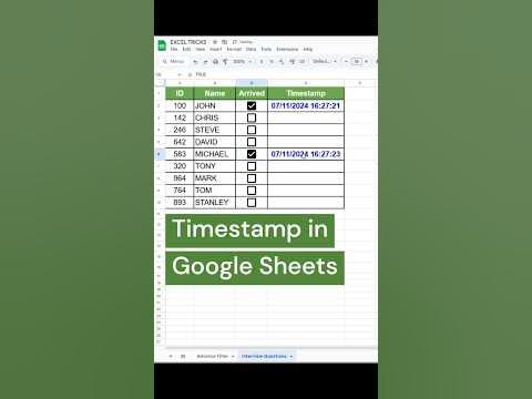 Timestamp in spreadsheets #excelformula #excelfunction #excel #tricks #exceltricks #exceltips # ...