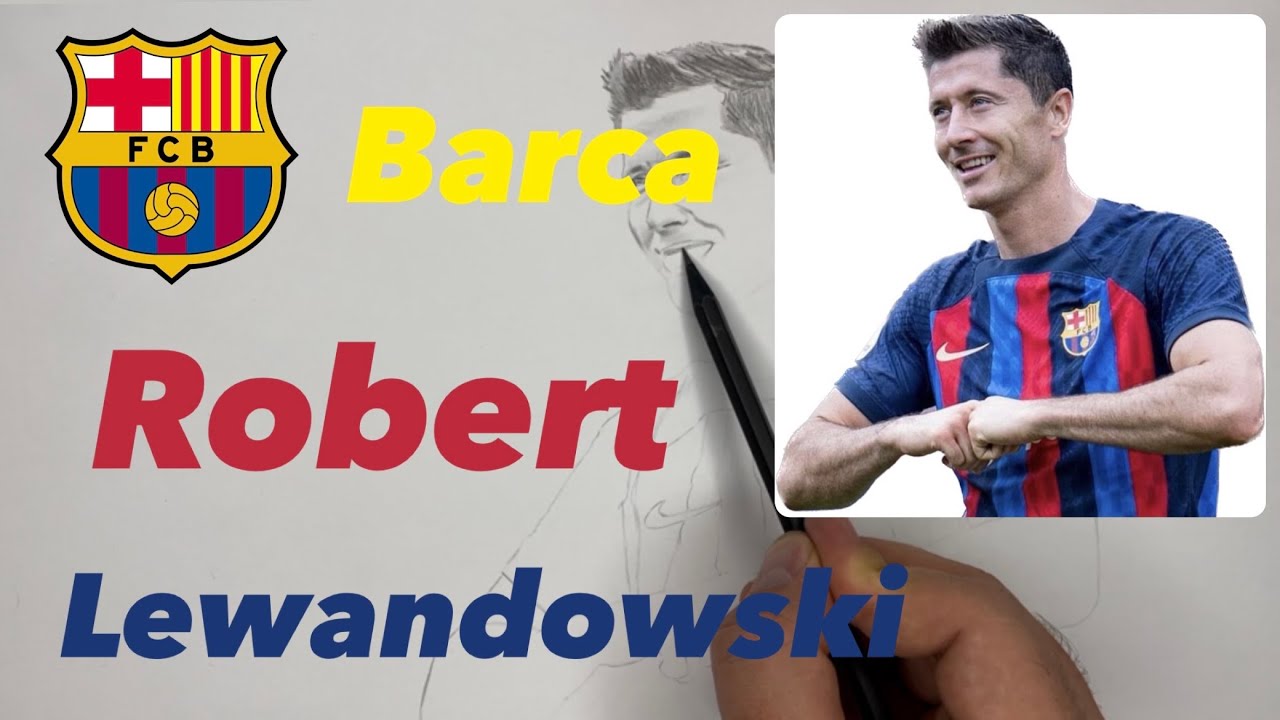 How To Draw Robert Lewandowski | Player Of Barcelona |⚽️ - YouTube