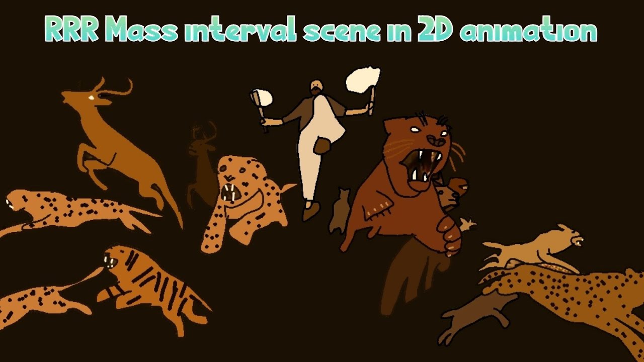 RRR | Mass Interval scene| Movie Vs Reality | 2D animation | Animation ...