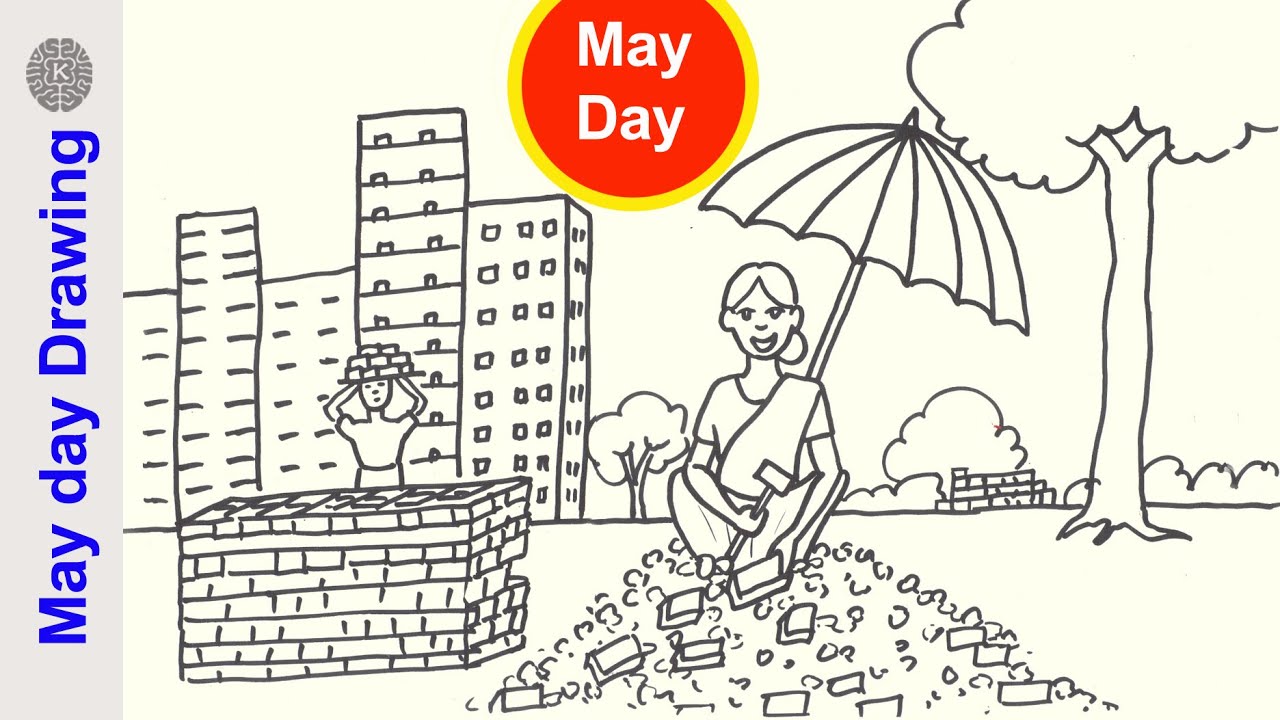 World labour day | May day drawing| International workers day drawing ...