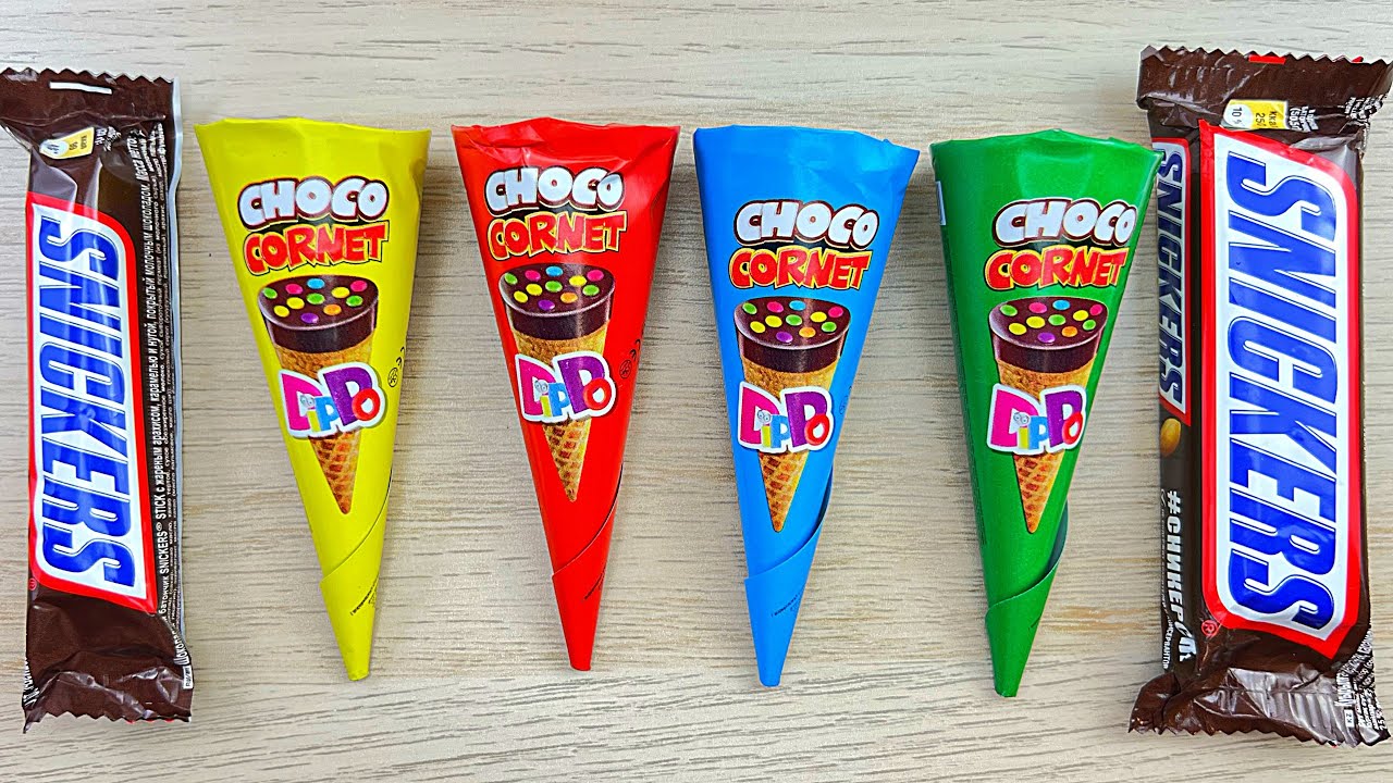 Cone Candy & Snickers Bars | Textured Treat 🍦🍫 - YouTube