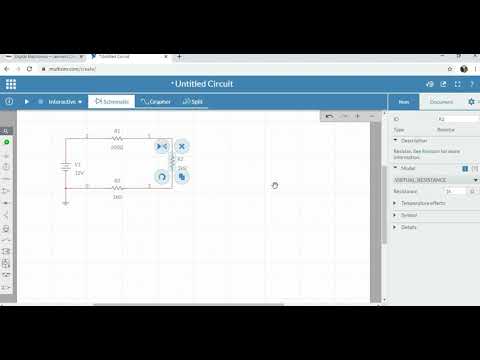 Multisim Online Changing the Resistor Value - YouTube