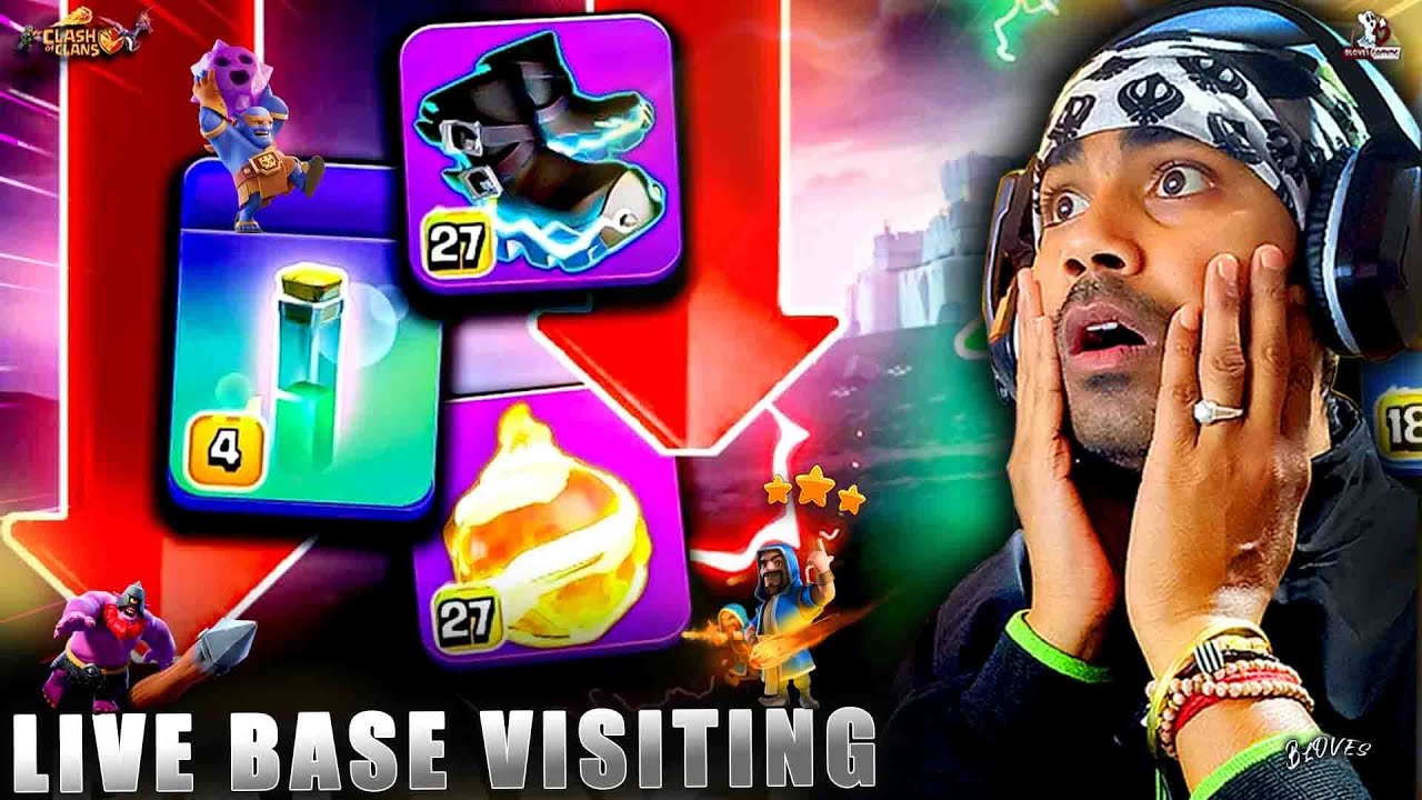 Clash of clans Live Streaming Attacks - COC Live Gameplay Base Visiting ...