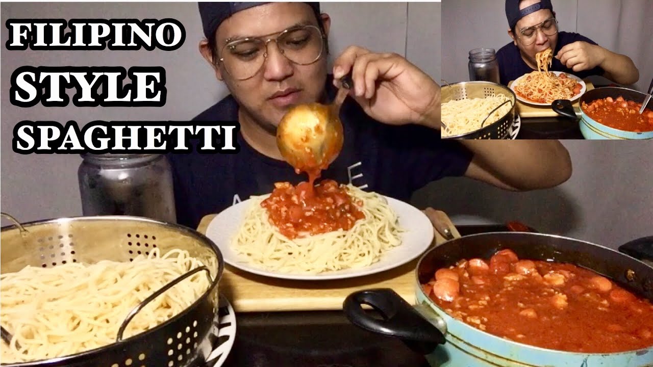 Pinoy Mukbang/먹방/FILIPINO STYLE SPAGHETTI/EATING SHOW - YouTube