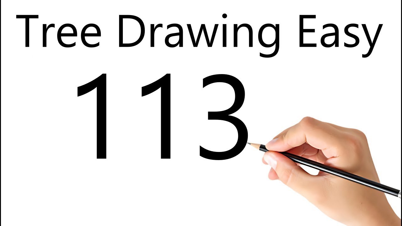 How To Draw A Tree From Number 113 l Drawing Pictures l Number Drawing ...