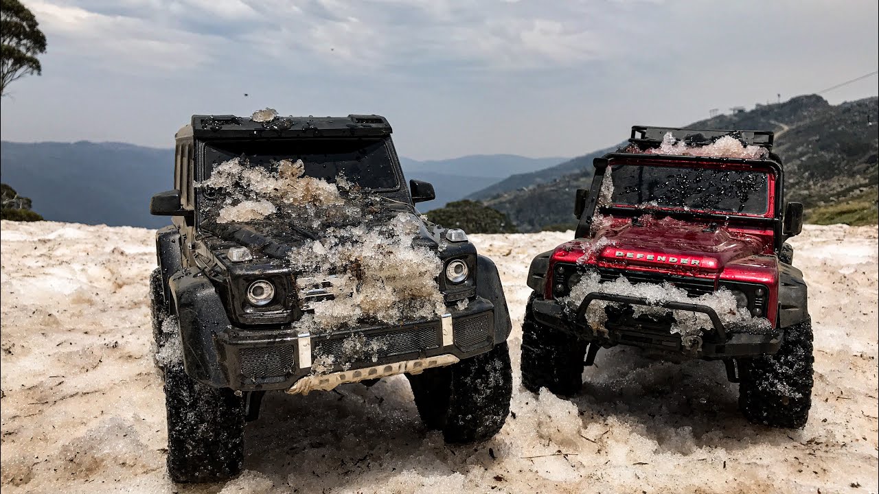 Driving The Traxxas TRX4 Mercedes-Benz G500 And Land Rover Defender In ...