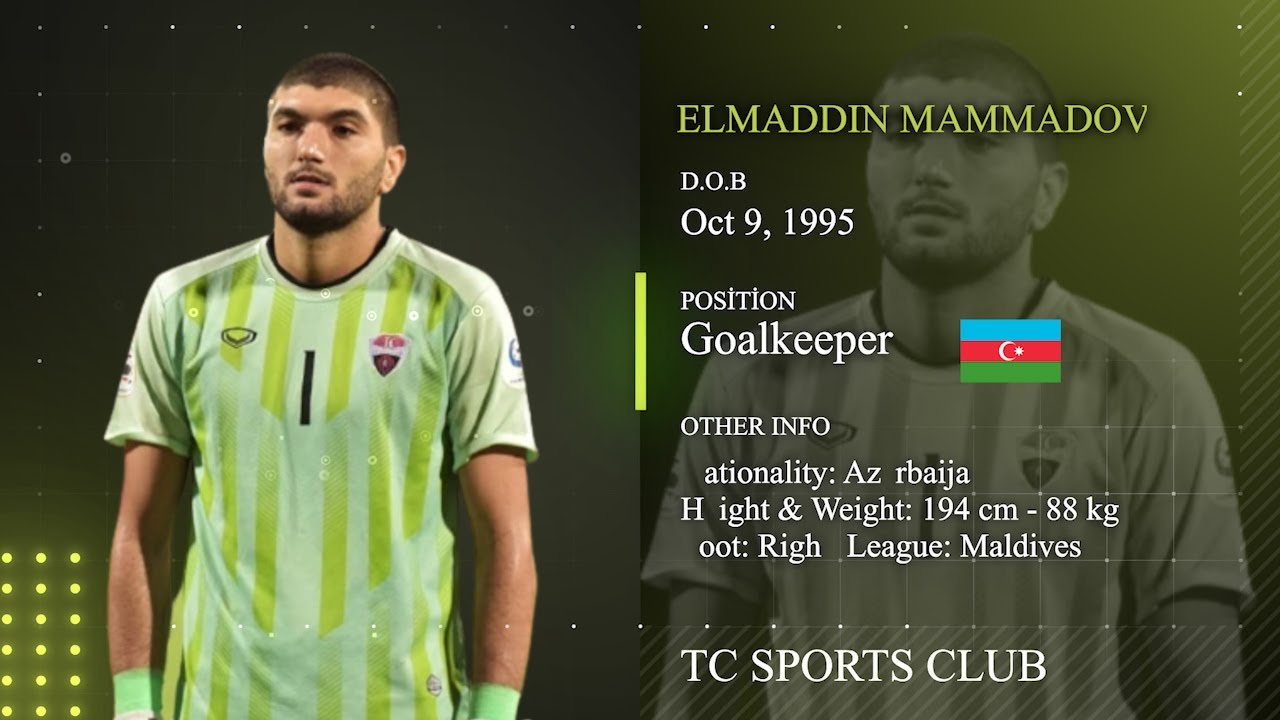 Elmaddin Mammadov Goalkeeper Football CV Video 2021 - YouTube
