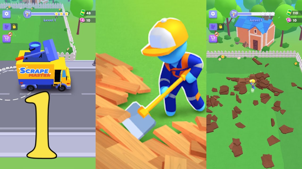 Scrape Master Gameplay Mobile Game Walkthrough All Levels Android Ios ...