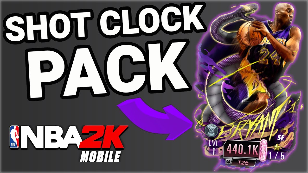 Shot Clock Challenge Pack Opening For Kobe Bryant ! NBA 2K Mobile - YouTube
