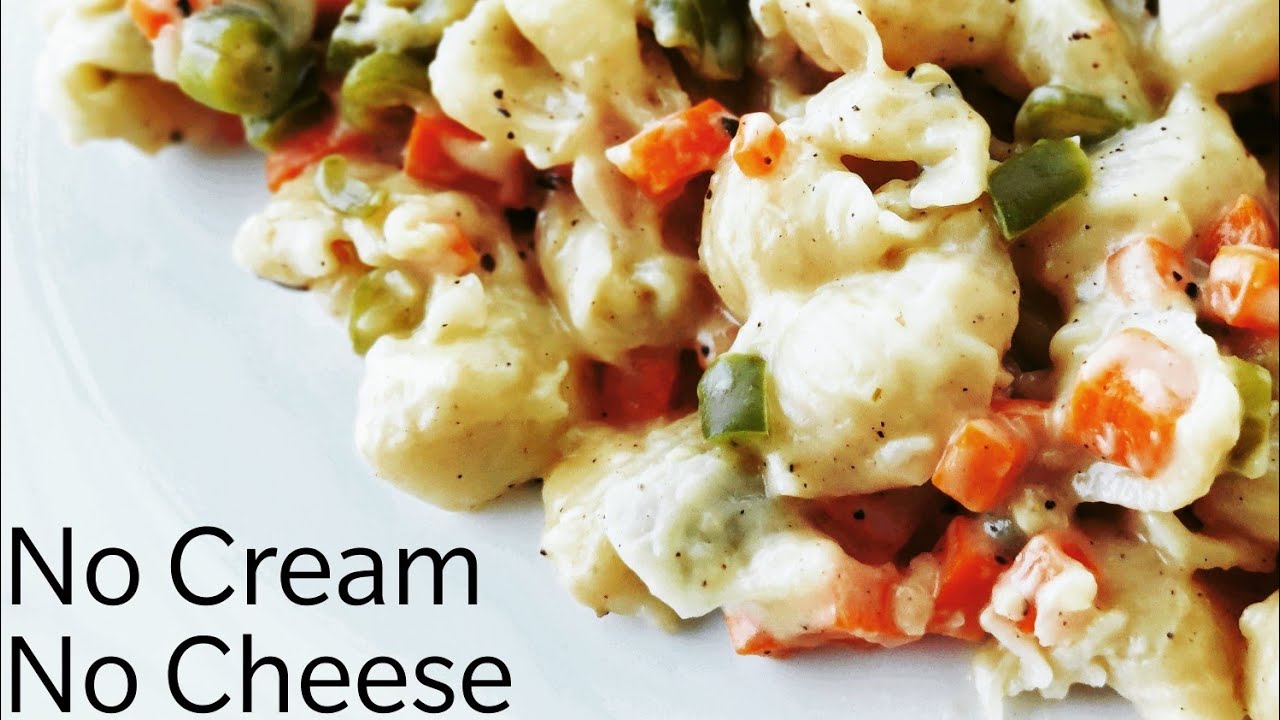 No Cream No Cheese White Sauce Pasta | Easy Vegetable White Sauce Pasta ...