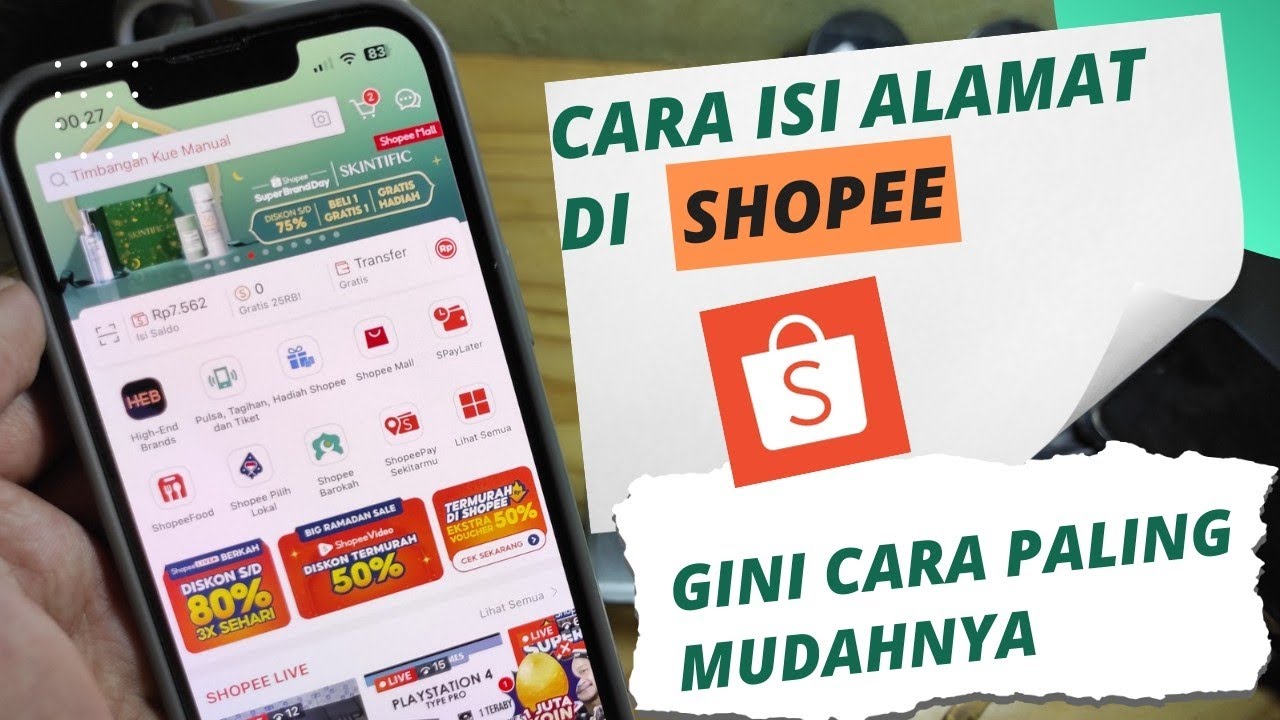 CARA ISI ALAMAT SHOPEE PALING MUDAH - YouTube